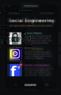 Cybersecurity Awareness Pop Culture Poster: Social Media - HALOCK