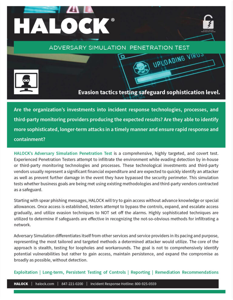 Adversary Simulation Penetration Testing - HALOCK