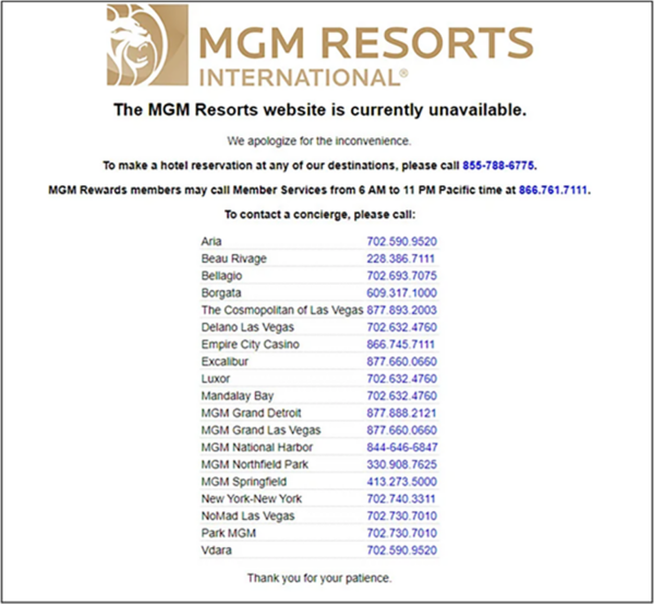 MGM Resorts Suffers Cyberattack, Guests Locked Out