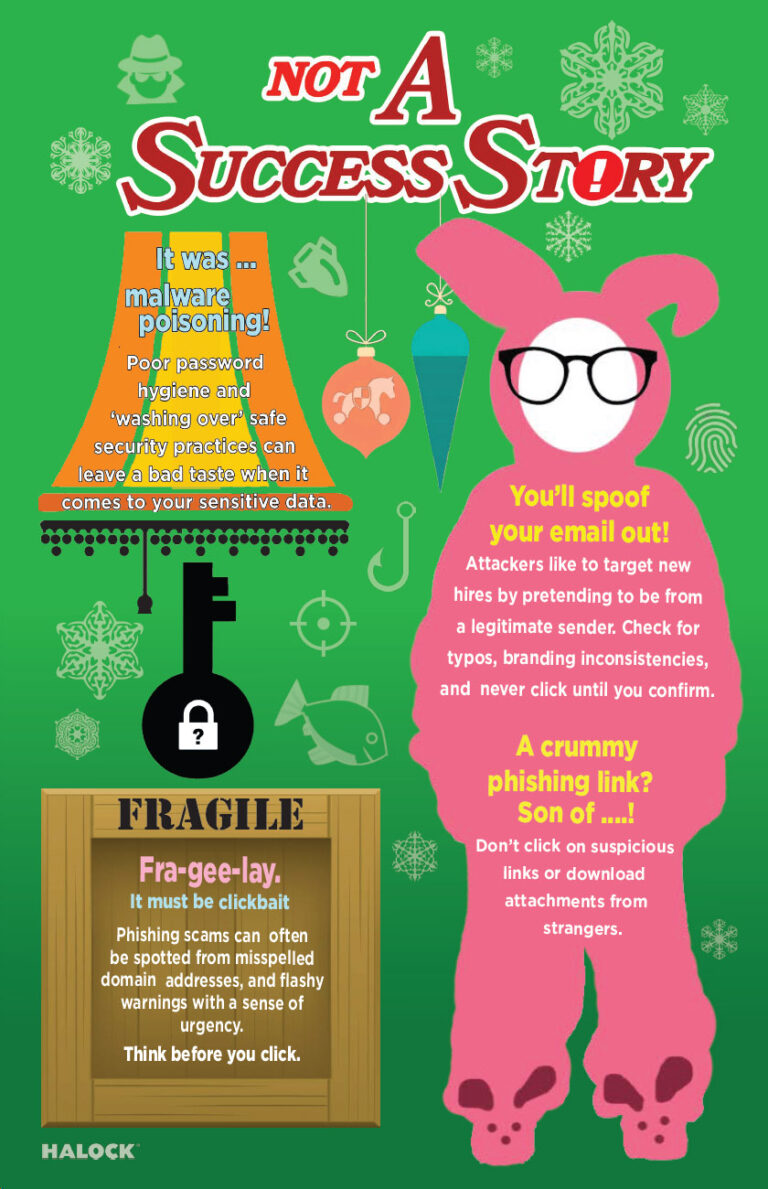 Cyber Awareness Seasonal Poster: Not a Success Story - HALOCK